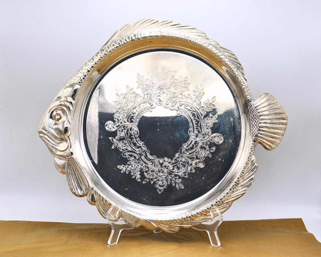 Silverplate Fish Tray Viners Brand 1960s Silverplate Mid Century Design ...