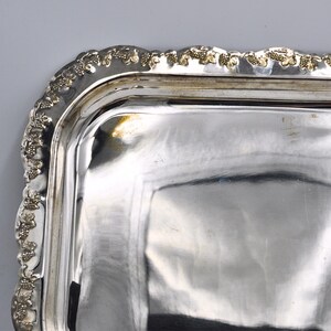 Vintage Silver Plated Rectangular Silver Tray With Repousse Grapes ...