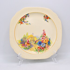 Hamptons Ivory Swinnertons Old England Gardens Pattern 1930s Cake Plate ...