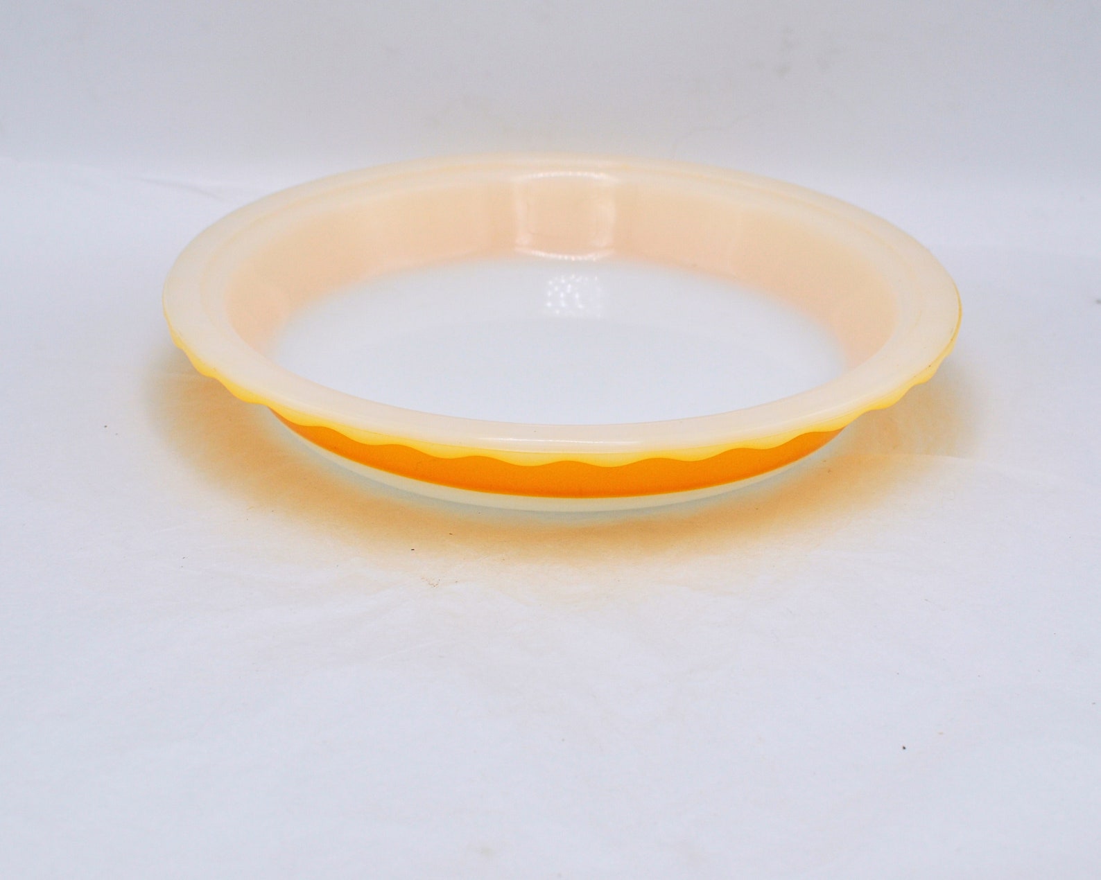 Vintage Crown Ovenware Agee Pyrex Pie Dishes Scalloped Edge Pie Plate ...