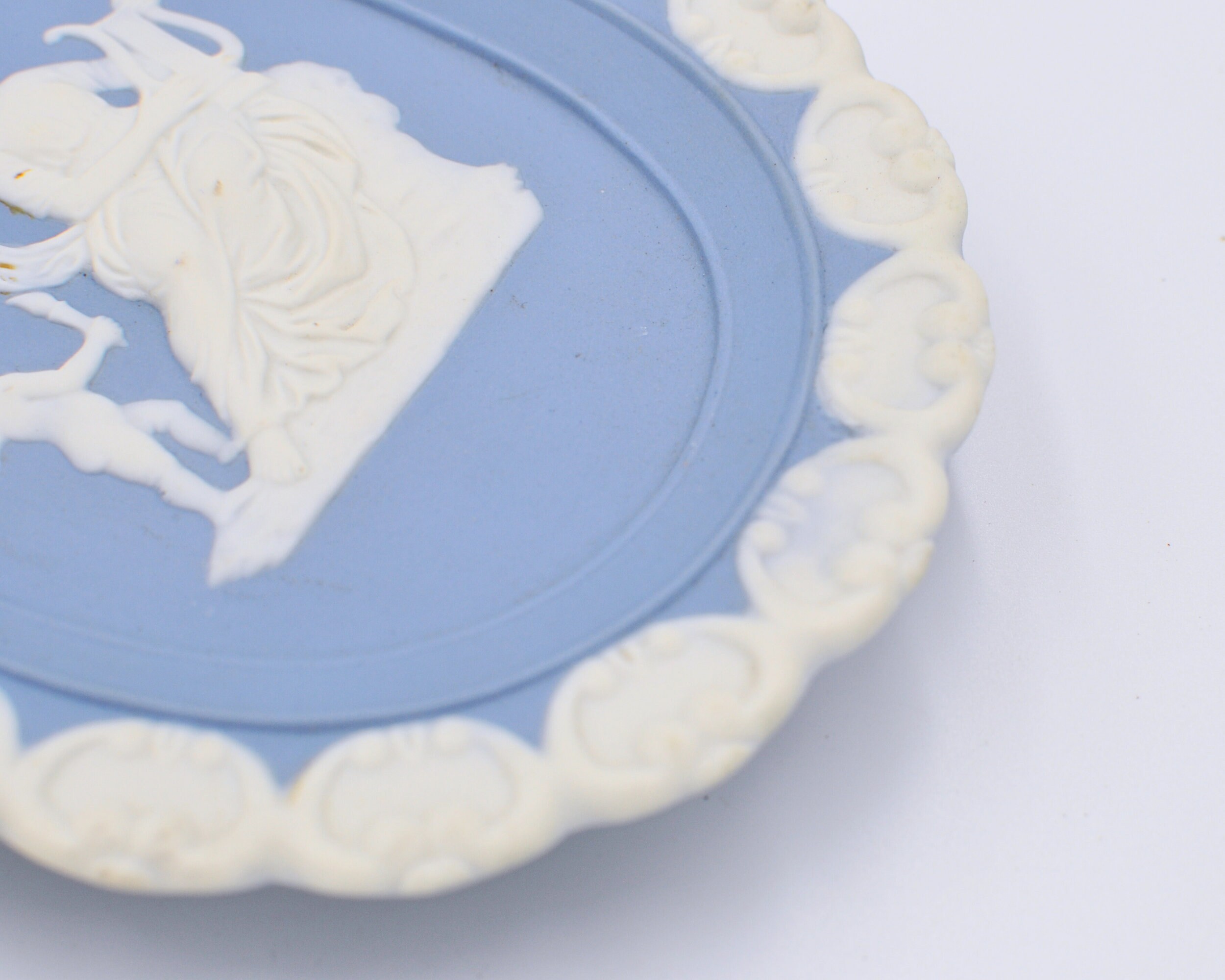 Antique German Blue Jasperware Wall Plate Schafer Vater - Etsy