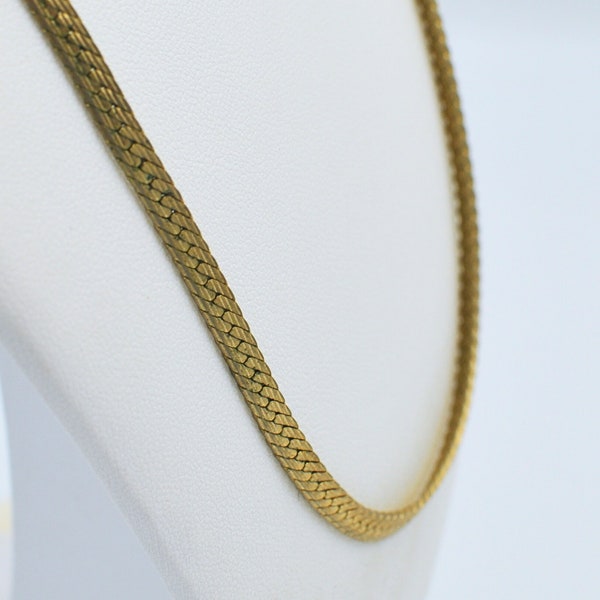 Flat Gold Necklace - Etsy