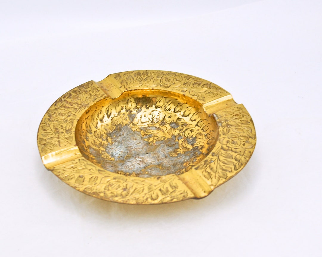 Vintage Brass Ashtray Made in India Mid Century Design - Etsy