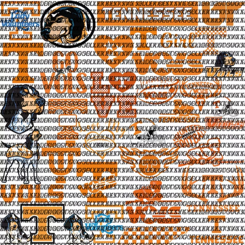Volunteers SVG, Basketball SVG, Tennessee, Football SVG, Collage, Game ...