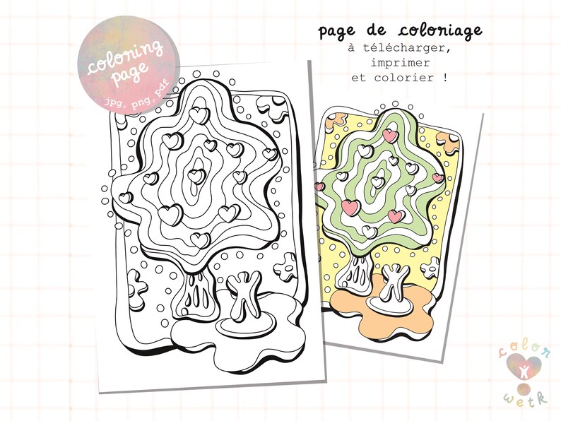 Heart Tree, Coloring Page to Print, Creative Activity to Print to ...