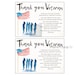 Thank A Veteran Thank You Card for Veteran Service Member, Printable ...