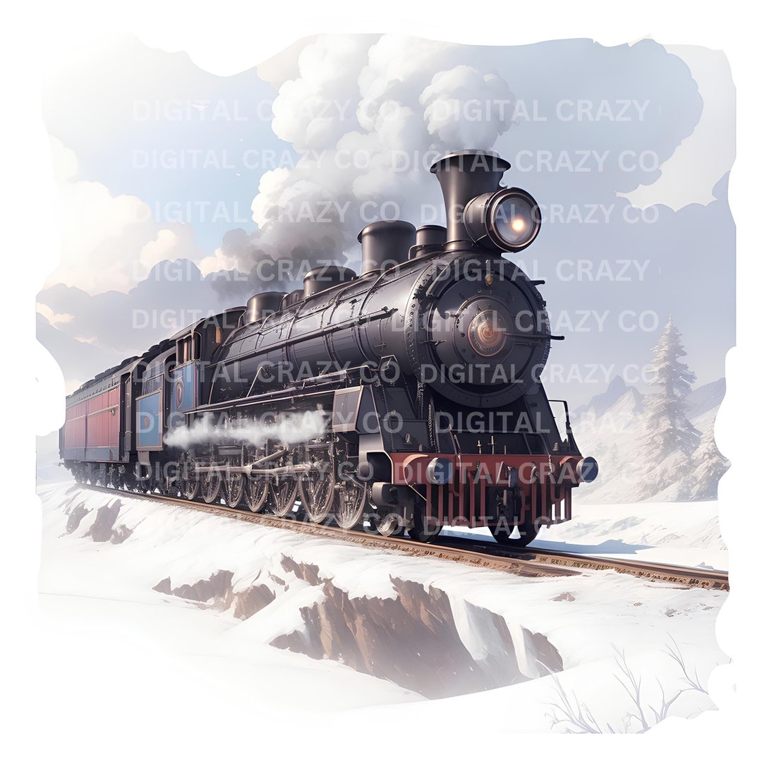 Festive Christmas Polar Express Clipart Set - 16 High-quality JPG ...