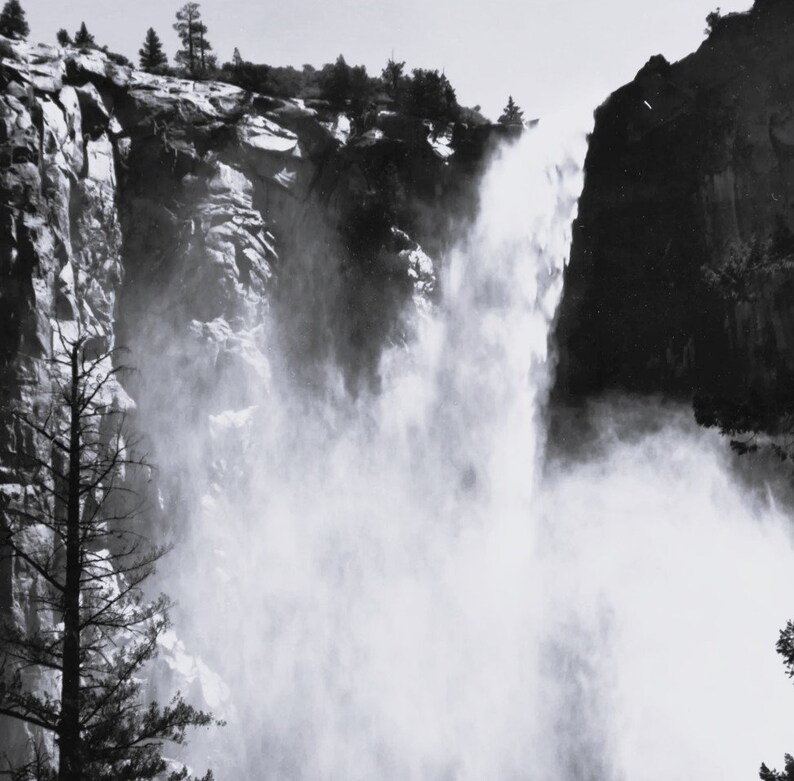 Ansel Adams 'bridalveil Fall' Yosemite Fine Art - Etsy