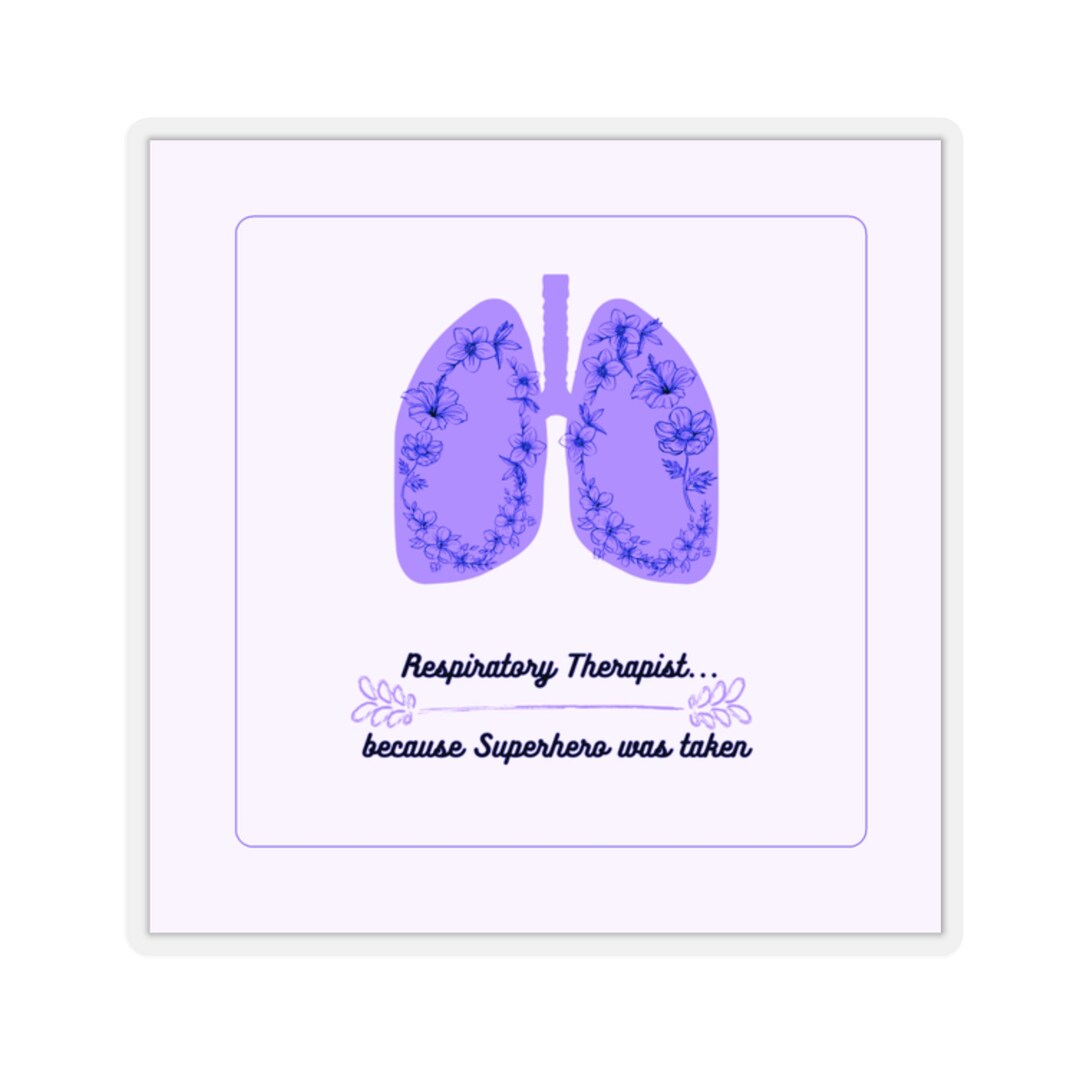 Superhero Respiratory Therapy Sticker - Etsy