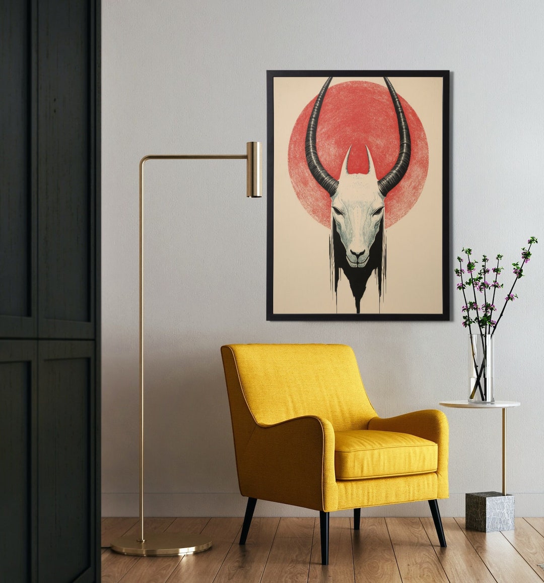 Alca Eternal Oryx Art Print, Digital Painting, Wild Oryx Poster, Animal ...