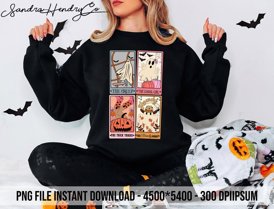 Halloween Tarot Card Png Fall Tarot Card Howdy Cow Girl - Etsy