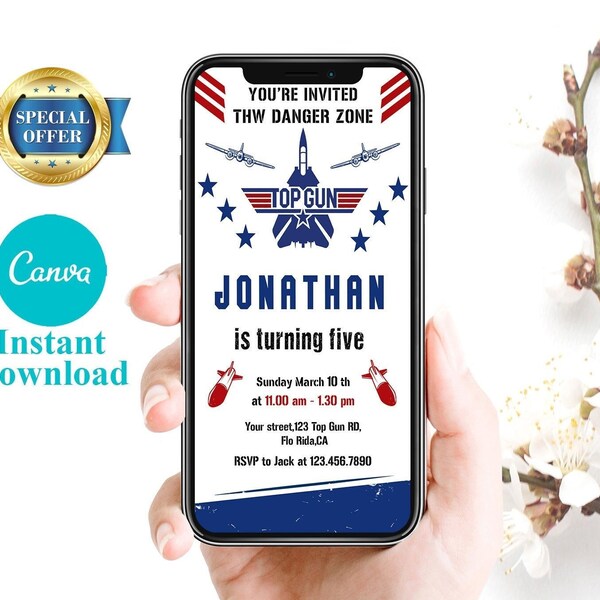 Topgun Birthday - Etsy