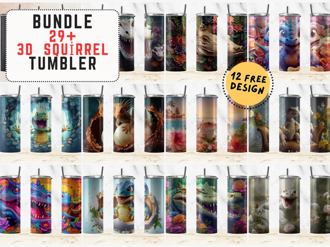 3D Bundle Crocodile Tumbler Wrap Design, 3d Crocodile, 3d Tumbler ...