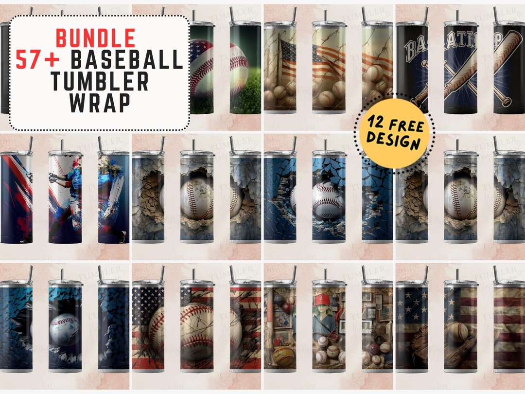 Bundle Baseball Tumbler Bundle, Baseball Sublimation Tumbler Designs ...