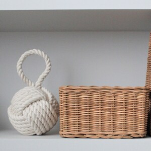Knotted Rope Doorstop | Monkey Knot Doorstop | Handmade Jute Rope ...