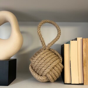 Knotted Rope Doorstop | Monkey Knot Doorstop | Handmade Jute Rope ...