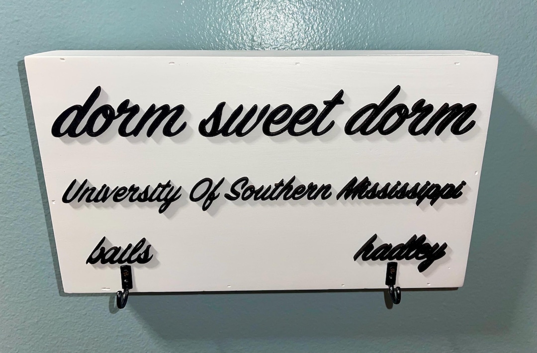 Personalized Dorm Key Ring Holder for Wall, Dorm Decor, Dorm Room Sign ...