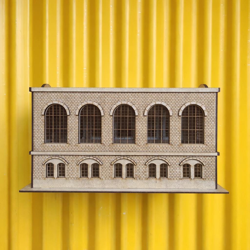 1/64 Scale Industrial Brick Building Model | Miniature Factory ...