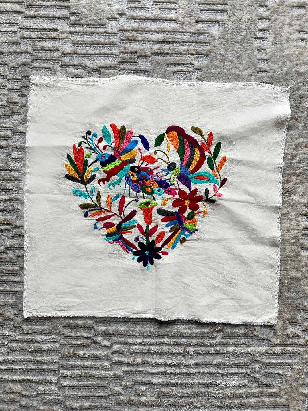 Handcrafted Heart Otomi Tenango Wall Art Mexican Textile - Etsy