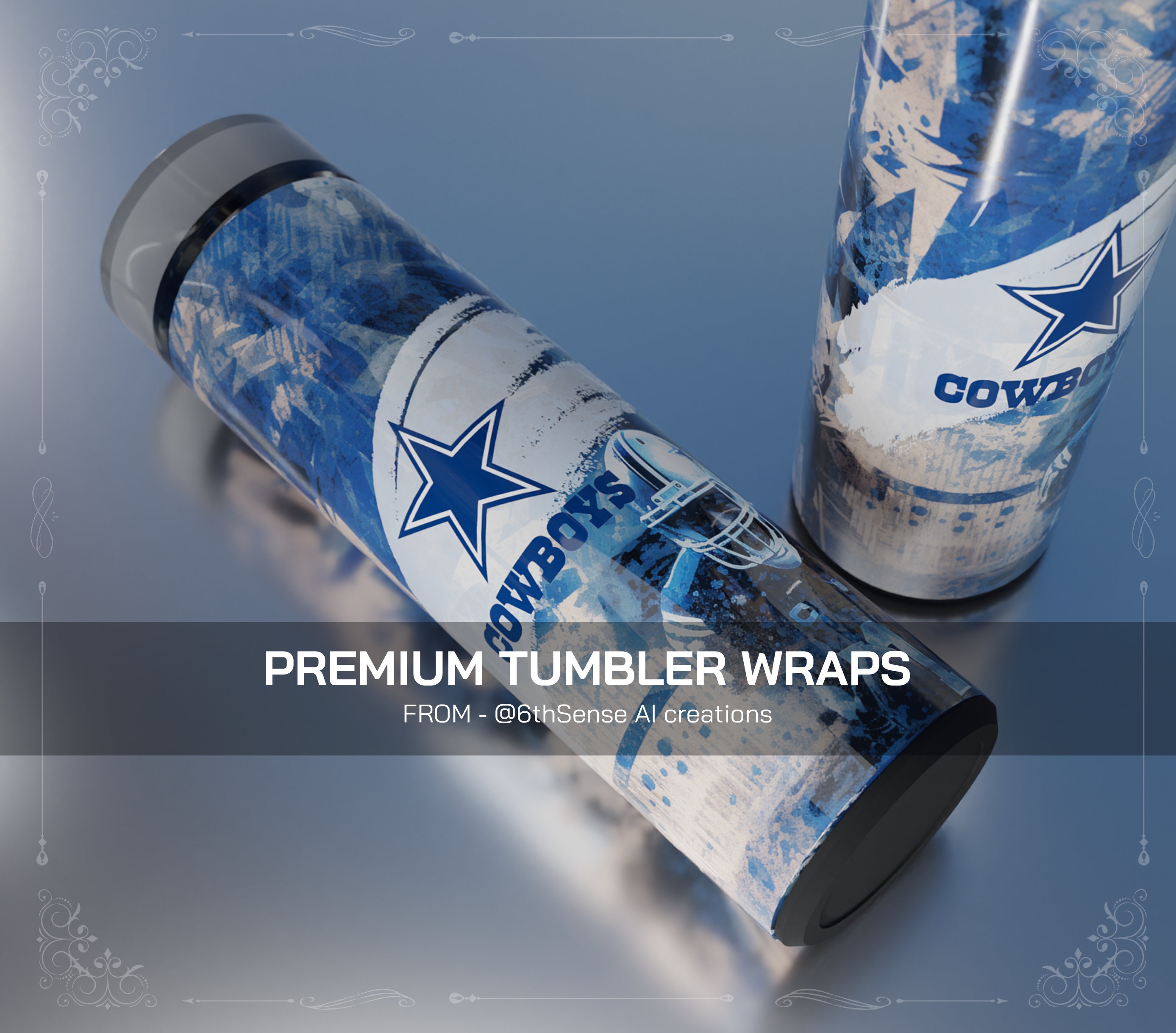 Dallas Cowboys Tumbler Wrap Fun and Playful Design With Cute Boy and ...