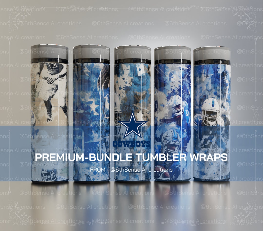5 Dallas Cowboy Tumbler Wrap Bundle Perfect for 20oz Cowboys Dallas ...