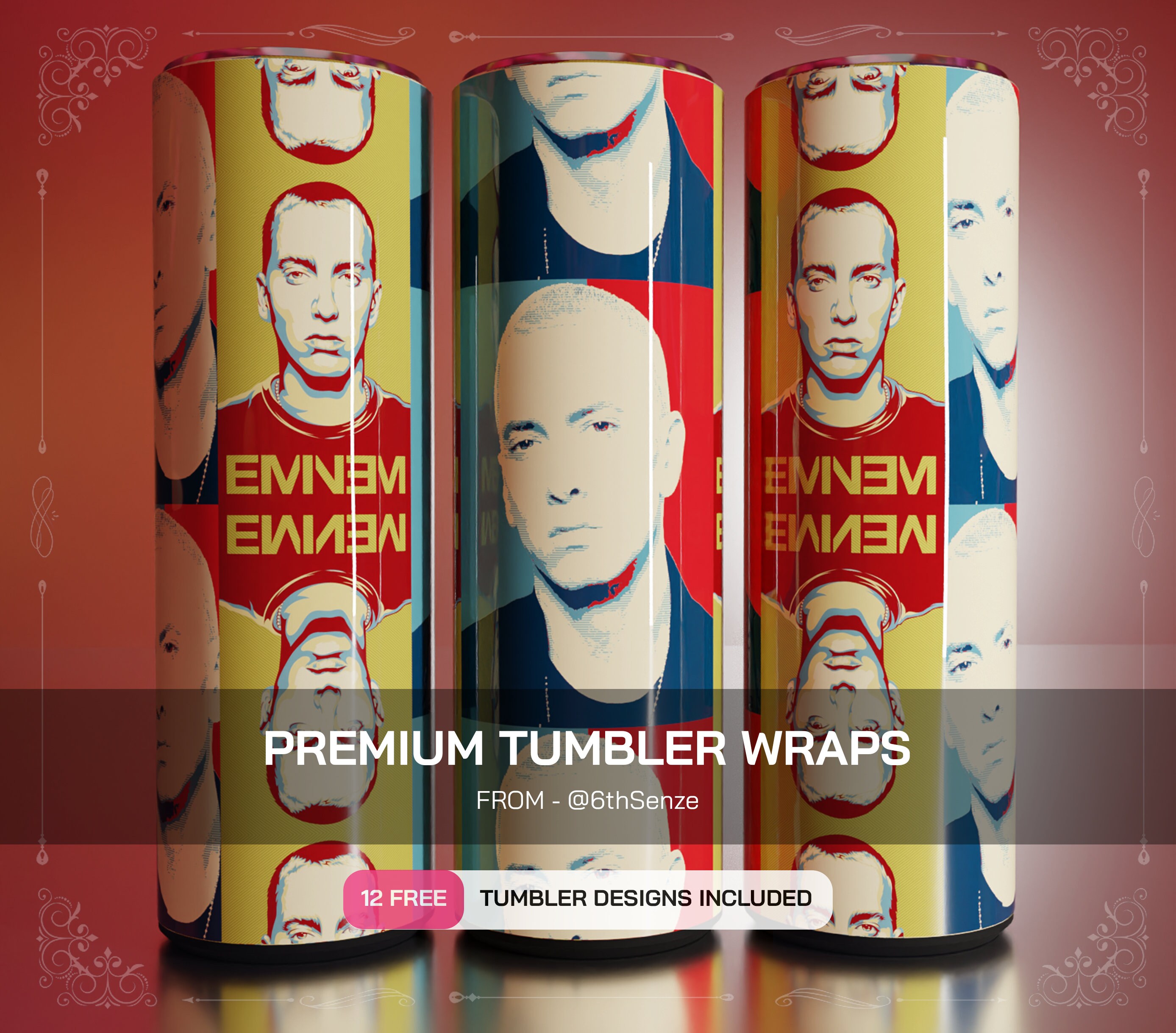 Eminem Tumbler Wrap, Eminem Hope, Sublimation Tumbler Wrap Digital ...