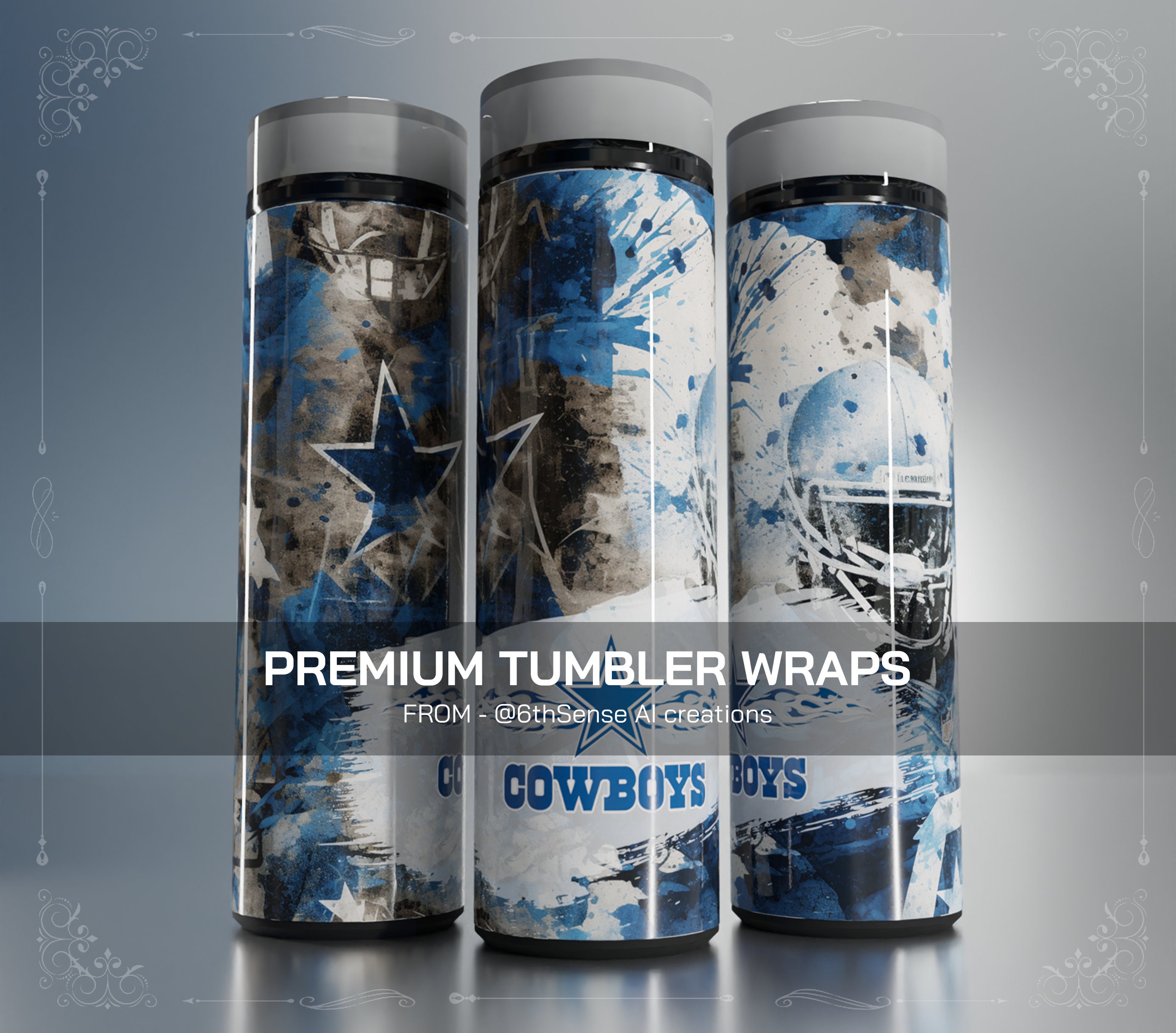 Dallas Cowboy Tumbler Wrap Dallas Cowboys Sublimation Tumbler Wraps ...