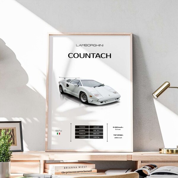 Lamborghini Countach Wall Art - Etsy