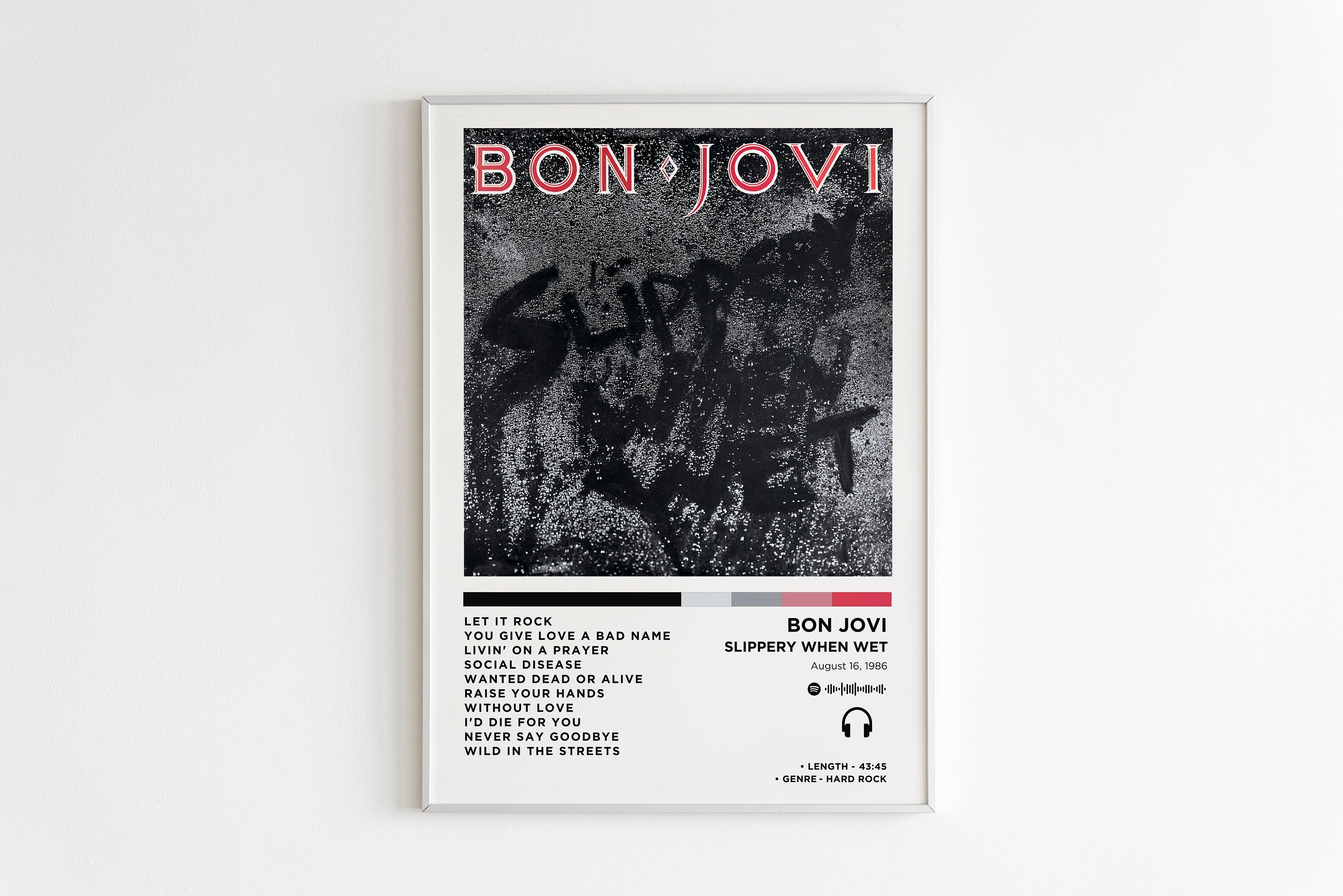 Bon Jovi Slippery When Wet Album Cover Artwork