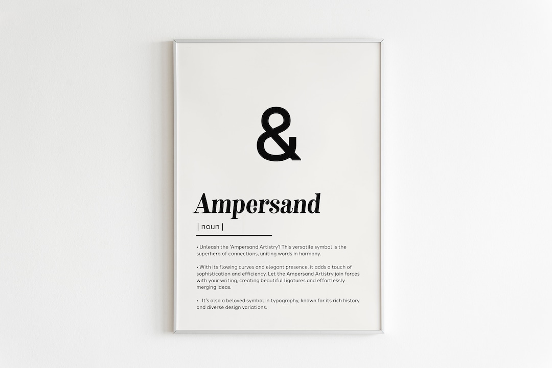 Ampersand Poster / Punctuation Mark Poster / Typography Art - Etsy