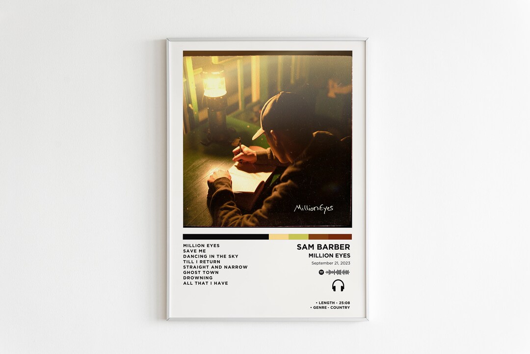 Sam Barber Million Eyes Album Poster / Album Cover Poster / - Etsy