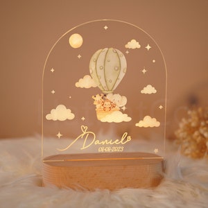 Personalized Night Light for Baby, Cute Animal Night Lamp，baby Gift ...