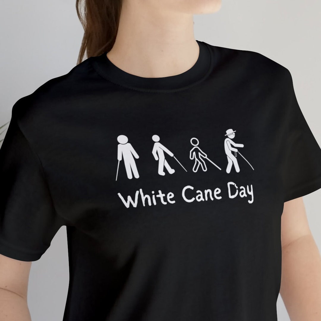 White Cane Day, Visually Impaired Braille Disability Gift Tvi Shirt ...