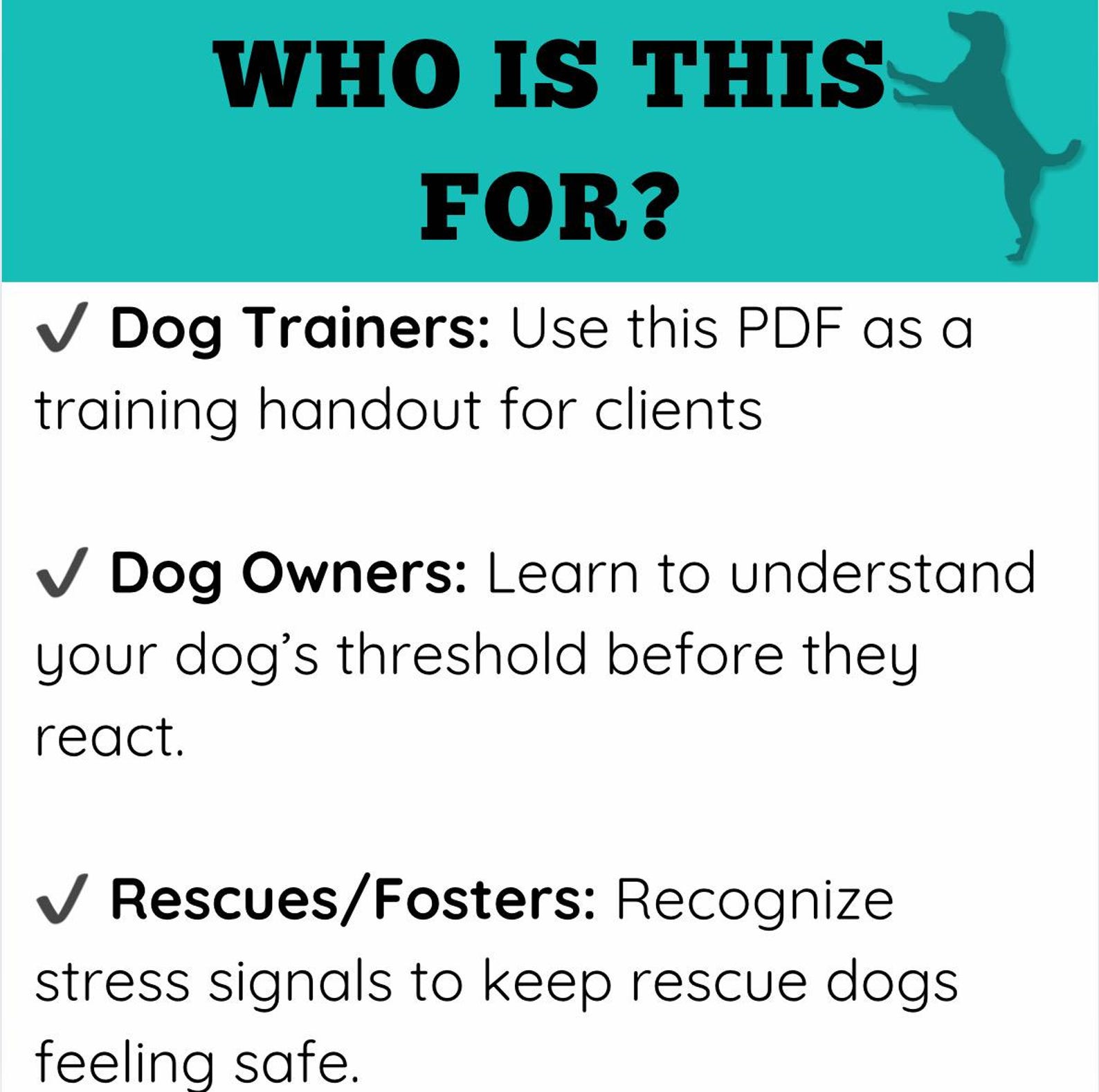Threshold Training for Reactive Dogs, Digital Guide (PDF) - Etsy