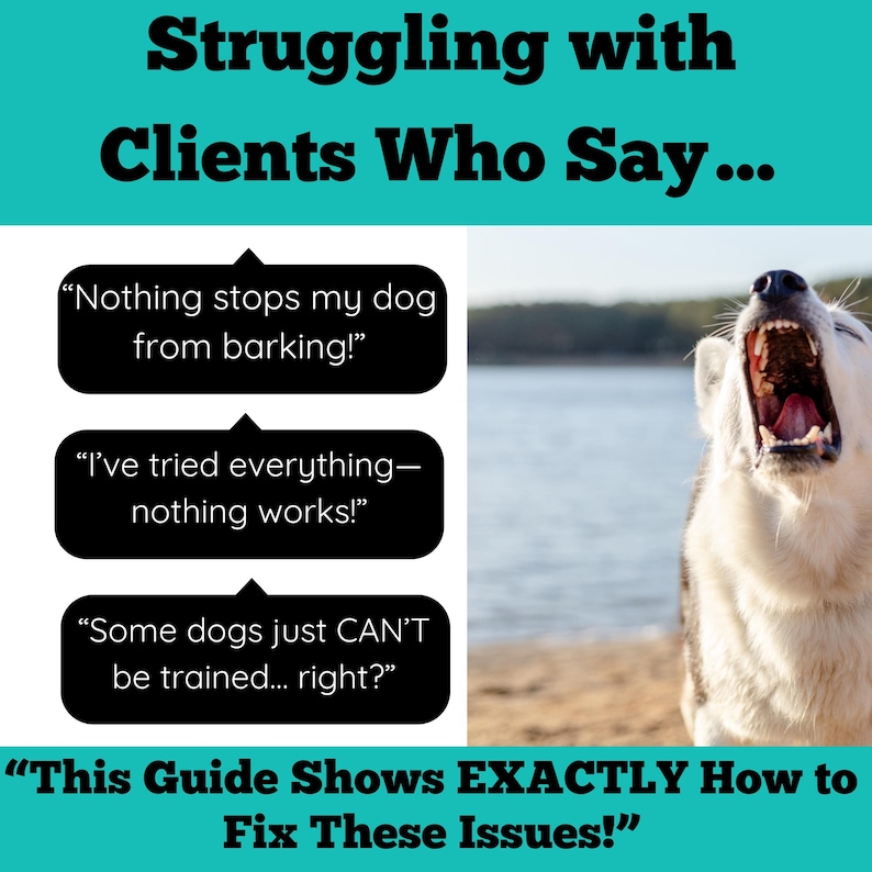Stop Excessive Dog Barking,printable Dog Training Guide, Barking ...