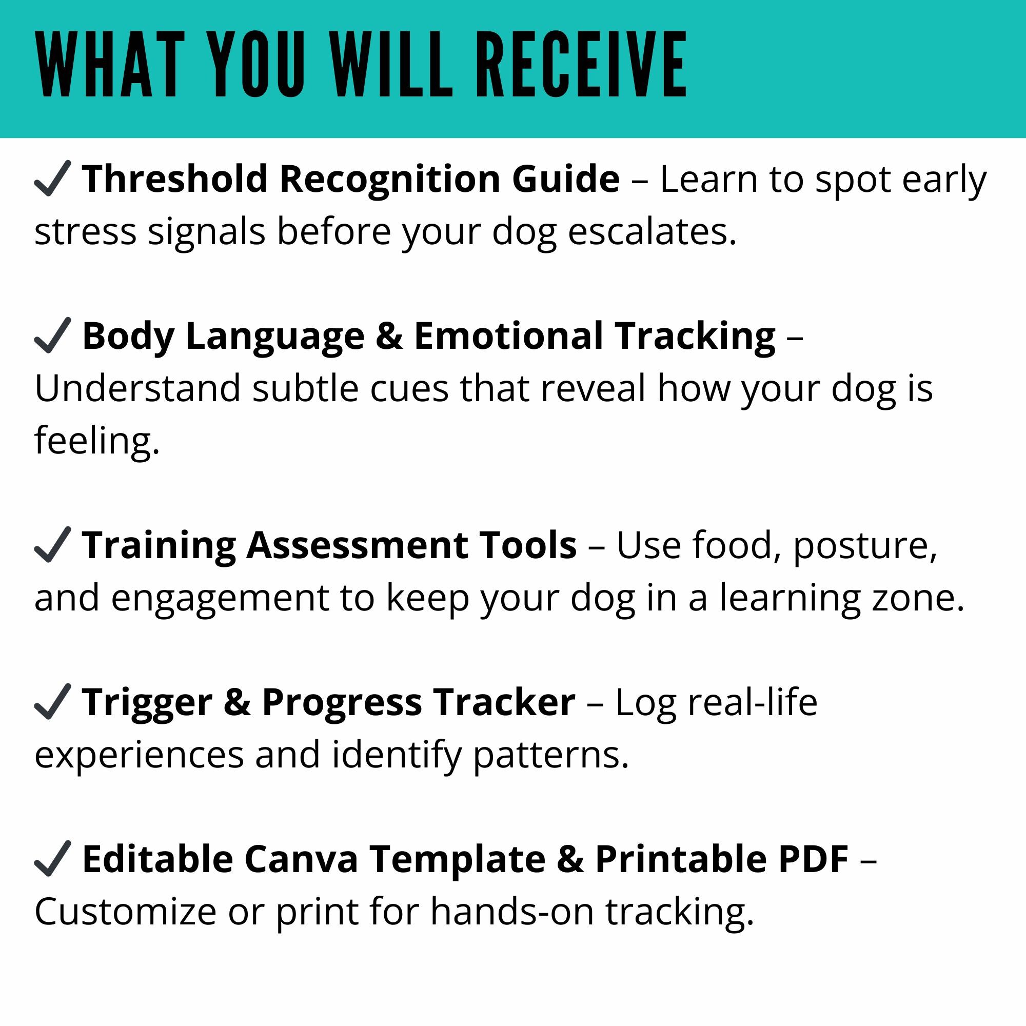 Threshold Training for Reactive Dogs, Digital Guide (PDF) - Etsy