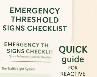 Reactive Dog Threshold Guide, Emergency Signs Checklist (PDF) - Etsy