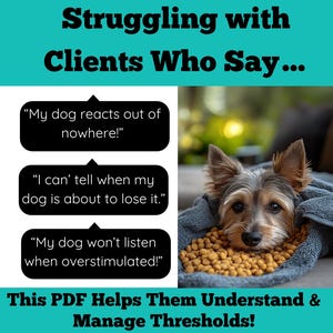 Threshold Training for Reactive Dogs, Digital Guide (PDF) - Etsy
