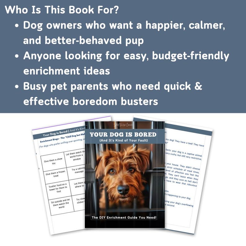 DIY Dog Enrichment Ebook, Fun Brain Games (digital Download) - Etsy