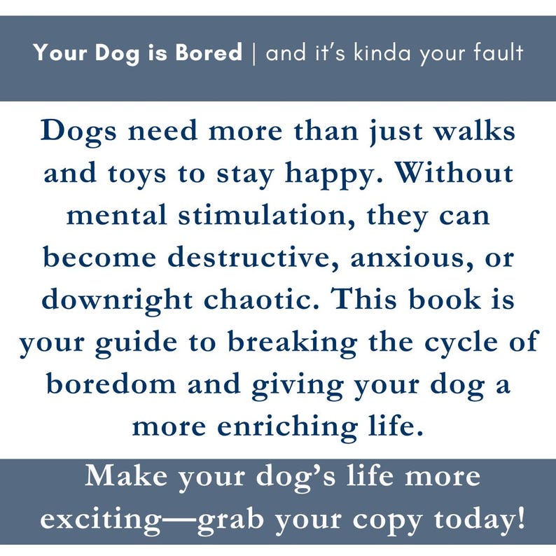 DIY Dog Enrichment Ebook, Fun Brain Games (digital Download) - Etsy