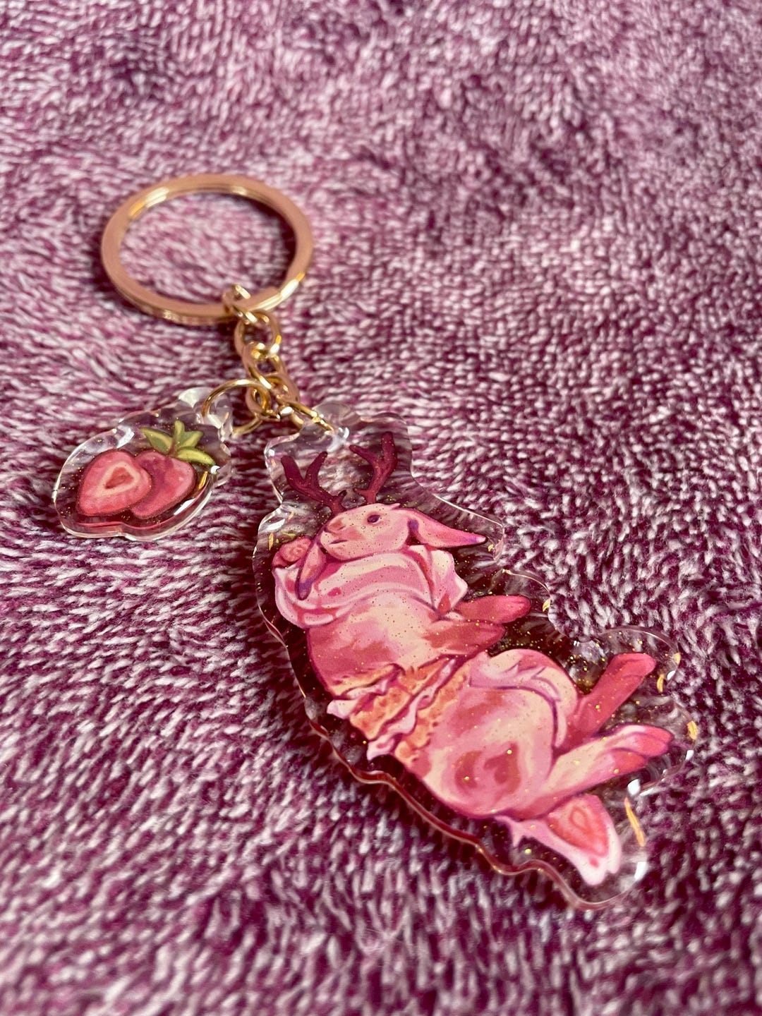 Strawberry Shortcake Jackalope Keychain - Etsy