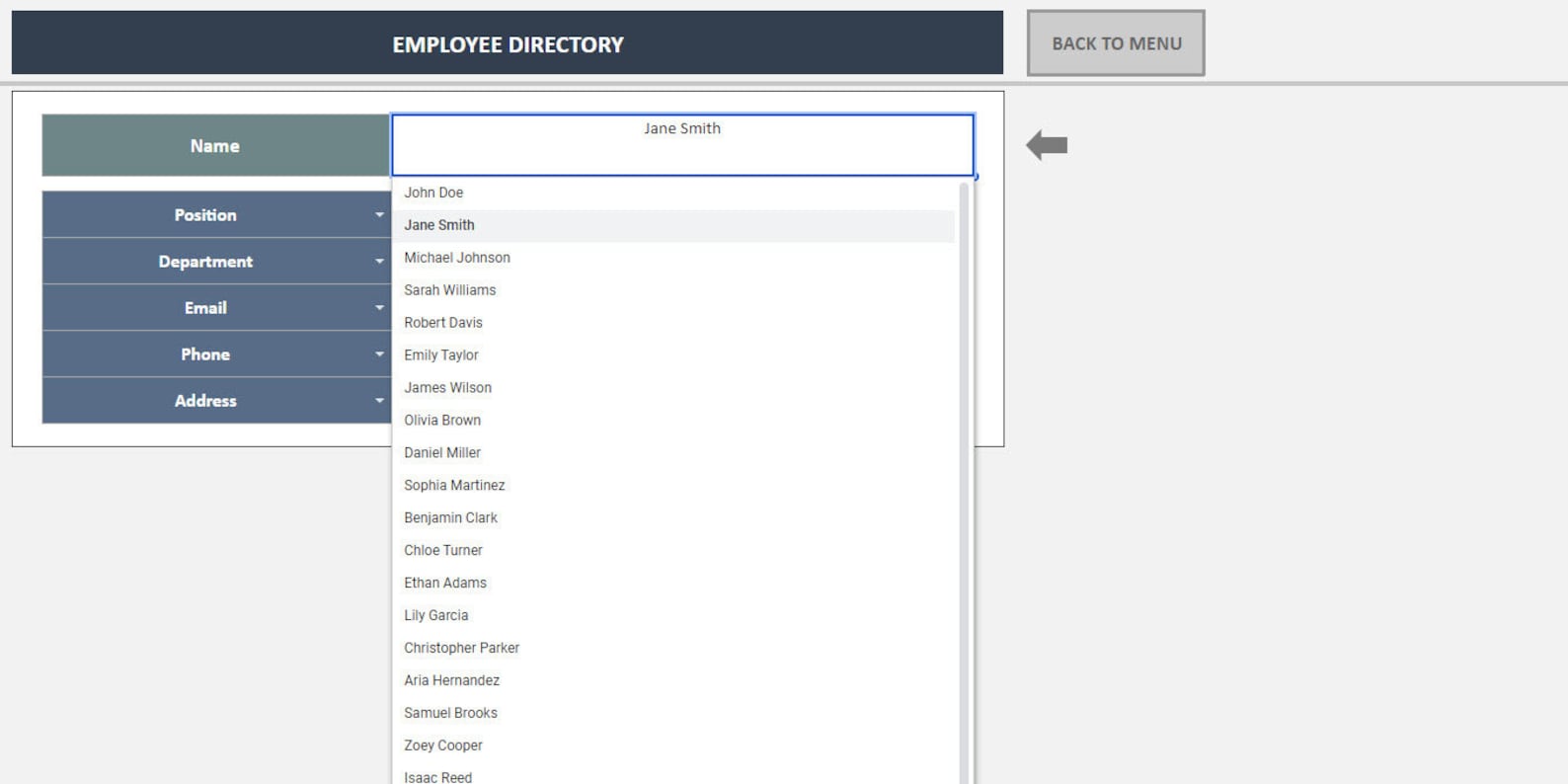 Employee Directory | Google Sheets Template | HR Directory | Employee ...