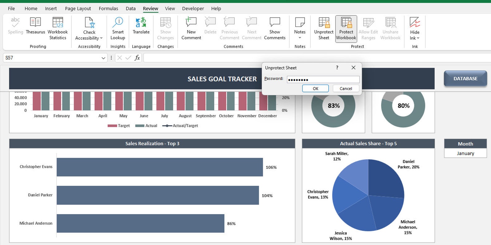 Sales Goal Tracker Excel Template: Sales Target, Salesman Tracking - Etsy