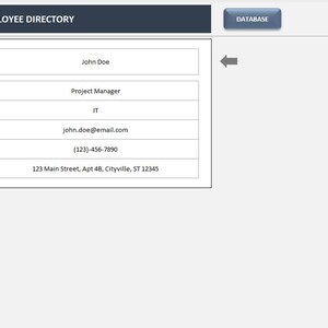 Employee Directory Excel Template | Employee Contact List Spreadsheet ...