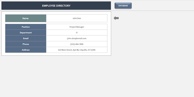 Employee Directory Excel Template: HR Company Contact List - Etsy