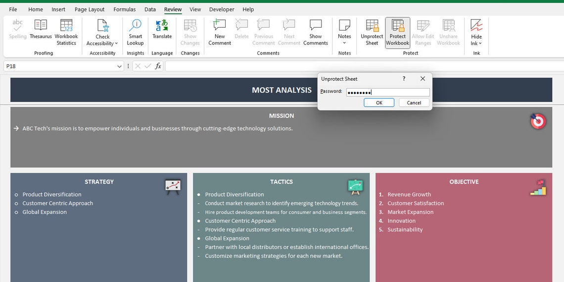 MOST Analysis Excel Template: Strategic Planning & Business Strategy - Etsy