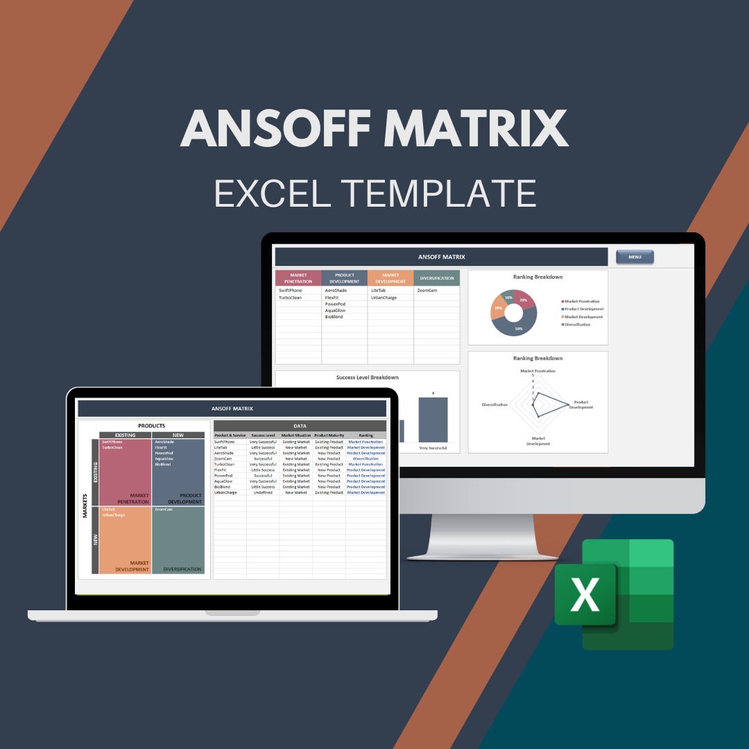 Ansoff Matrix | Excel Template | Ansoff Analysis | Ansoff Growth Matrix ...