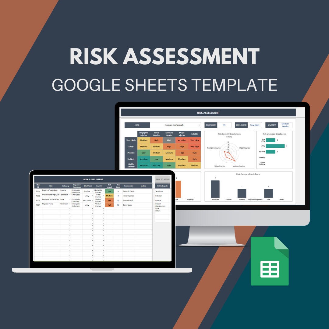 Risk Assessment Google Sheets Template Risk Analysis Risk Matrix Risk ...