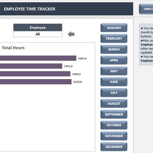 Employee Time Tracker Excel Template - Etsy