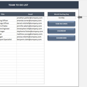Team to Do List Excel Template Employee Task Tracker Todo List Spreadsheet Excel Task Tracker ...